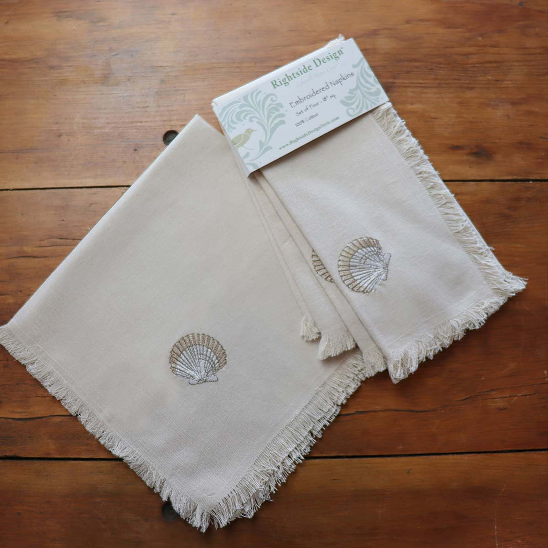 Seashell Shores Napkins Set Of 4 Bella Coastal Decor