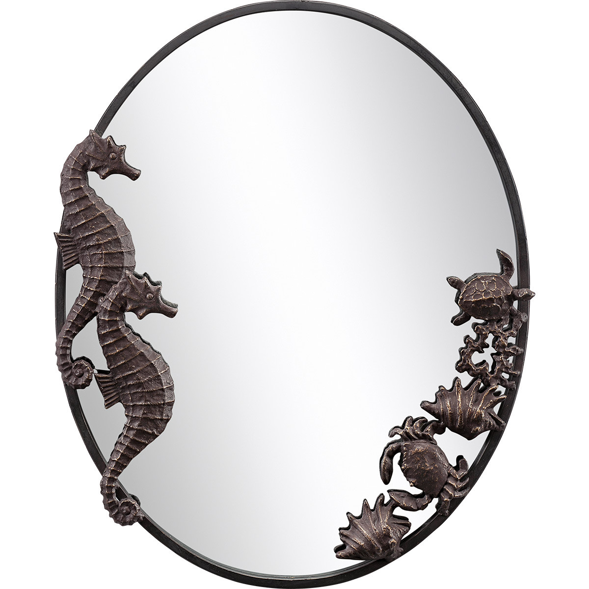 Coastal Mirrors: Octopus Oval Wall Mirror | Bella Coastal Decor