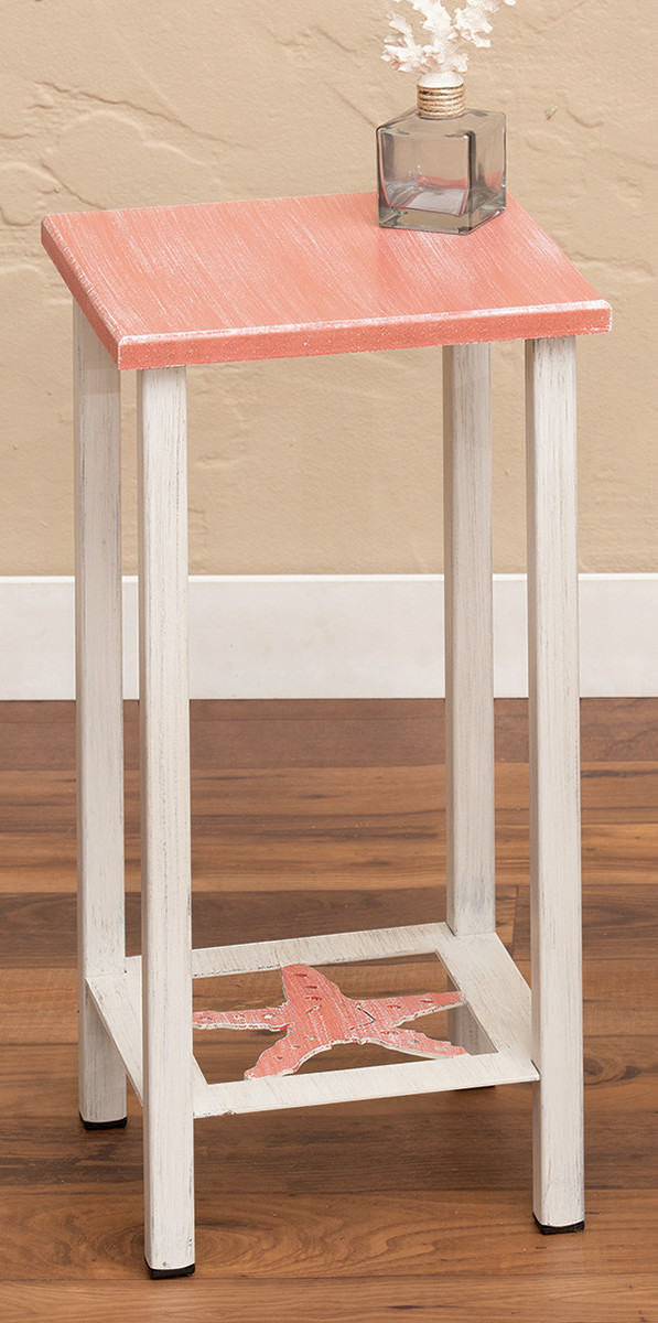 Nautical Tables: Capeside Weathered Wood Accent Table | Bella Coastal Decor