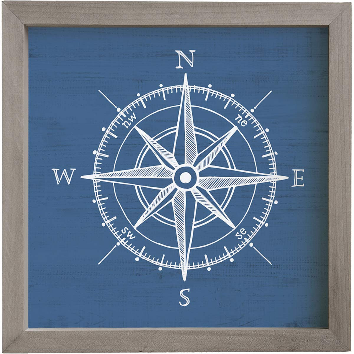 Blue Nautical Compass Wall Art | Bella Coastal Decor
