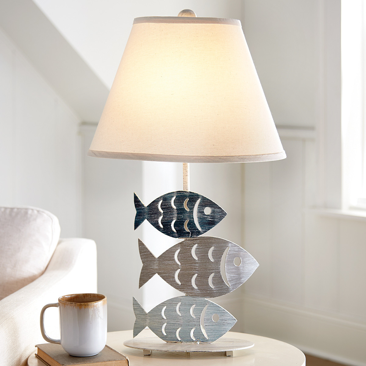 Ombre Fish Table Lamp | Bella Coastal Decor