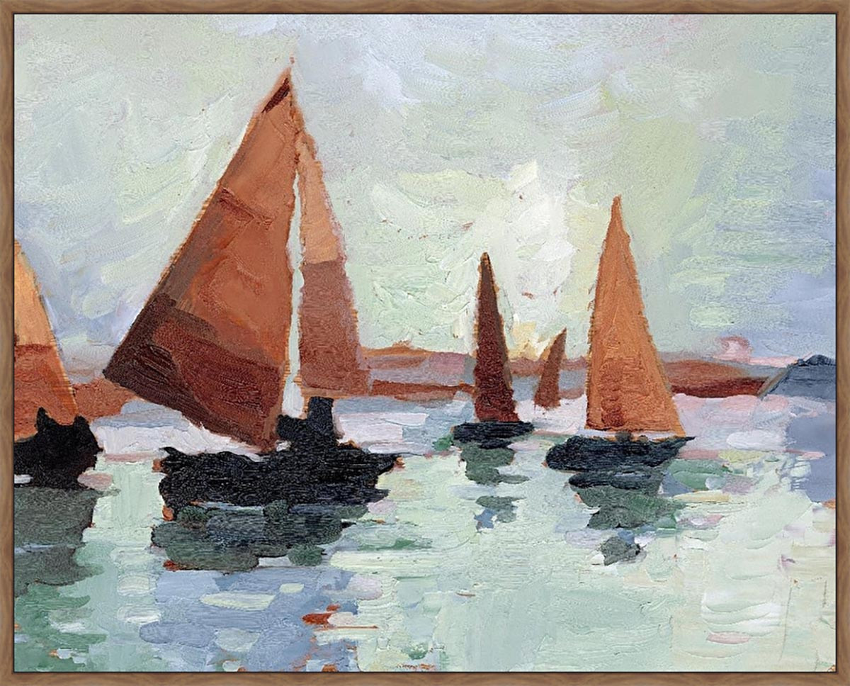 Harbor Sails Framed Canvas | Bella Coastal Decor