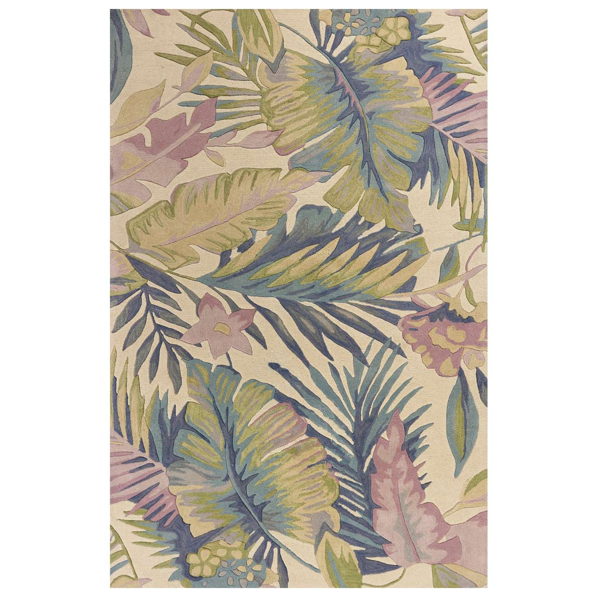 Pastel Jungle Rug - 6 Ft. Round