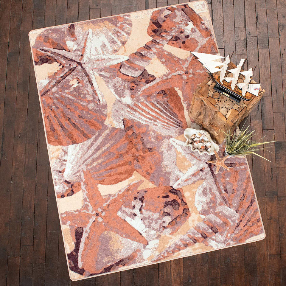 Nautical Area Rugs: 8 Ft. Round Ocean Mist Mineral Rug | Bella Coastal ...