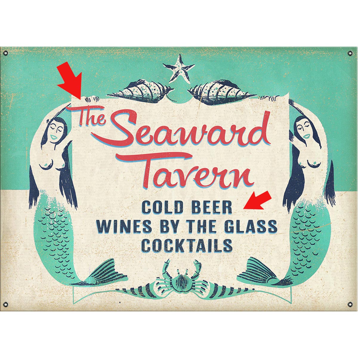 Vintage Mermaid Signs