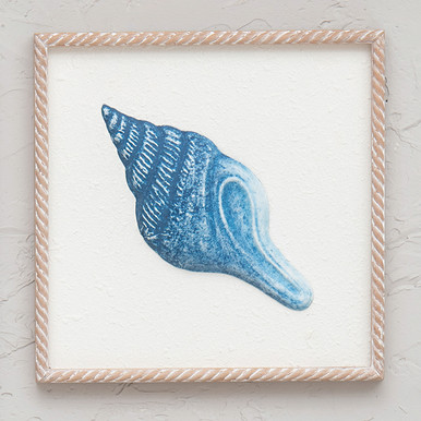 Indigo Isle Conch Shell Wall Art | Bella Coastal Decor