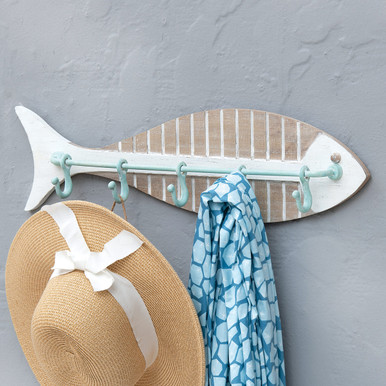 Weathered Fish Wall Hooks- SALE | Bella Coastal Decor