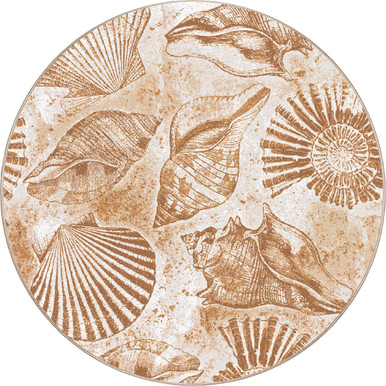 Sandy Shore Shells Rug - 8 Ft. Round | Bella Coastal Decor