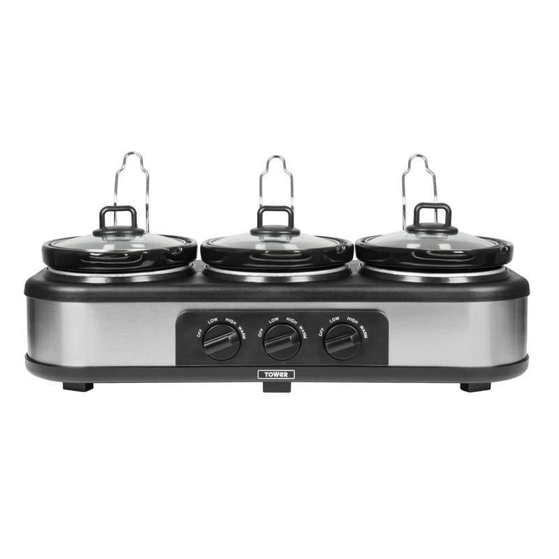Tower 3 x 1.5L Pot Slow Cooker - Mega Appliances