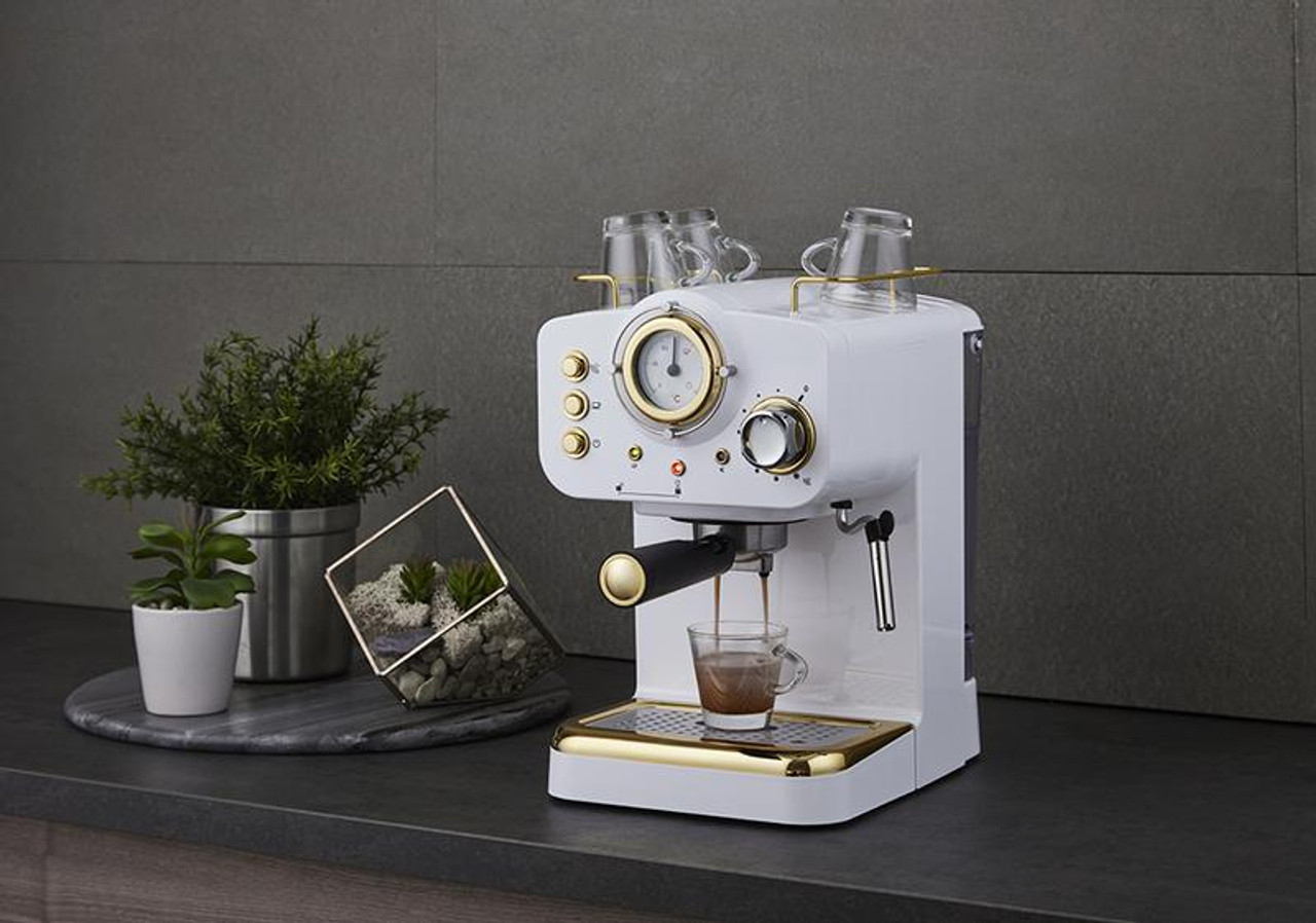 Swan Gatsby Pump Espresso Coffee Machine - White - Mega Appliances Swan Gatsby Pump Espresso Coffee Machine - White - Mega Appliances