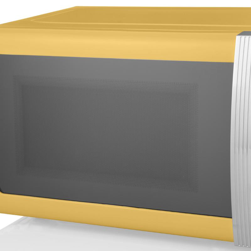 Swan 800W Retro Digital Microwave - Yellow - Mega Appliances