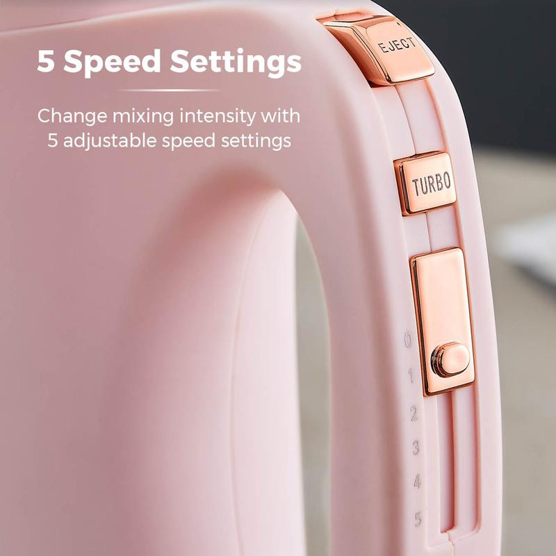 Tower Cavaletto 300W Hand Mixer Pink and Rose Gold - Mega Appliances
