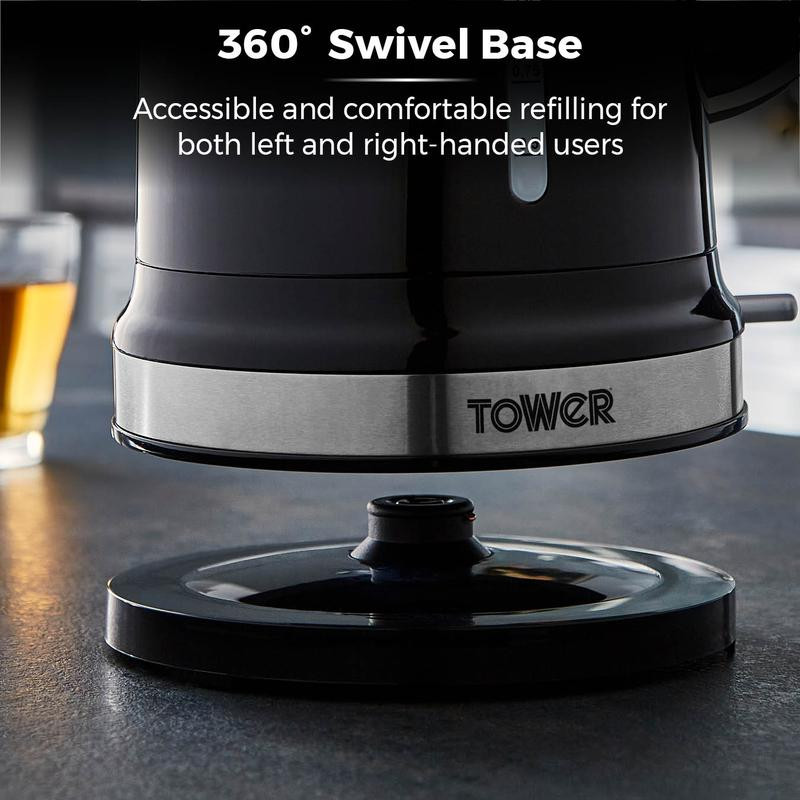 Tower Belle 3KW 1.5L Jug Kettle Noir - Mega Appliances