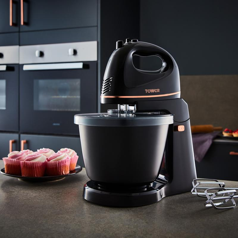 Tower 300W 2.5L Hand and Stand Mixer Black - Mega Appliances