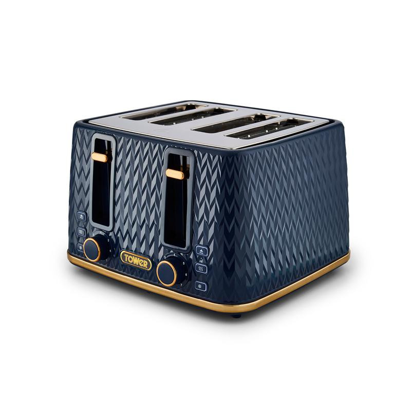 Tower Empire 4 Slice Toaster Midnight Blue - Mega Appliances