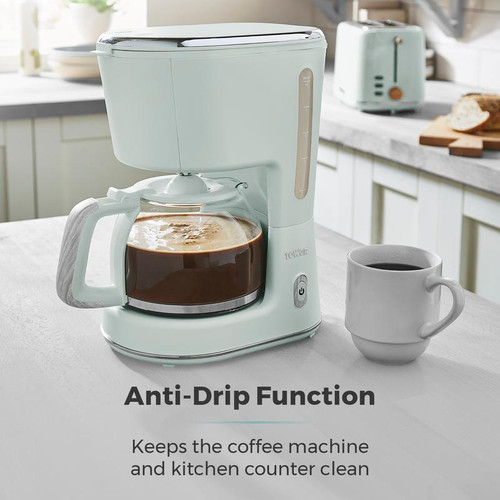 Tower Scandi 900W 1.25L Coffee Maker Sage Green - Mega Appliances