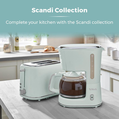 Tower Scandi 900W 1.25L Coffee Maker Sage Green - Mega Appliances