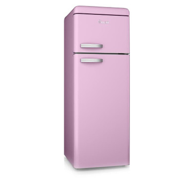 Swan Retro Top Mounted Fridge Freezer, Pink - Energy Rating: - Mega ...
