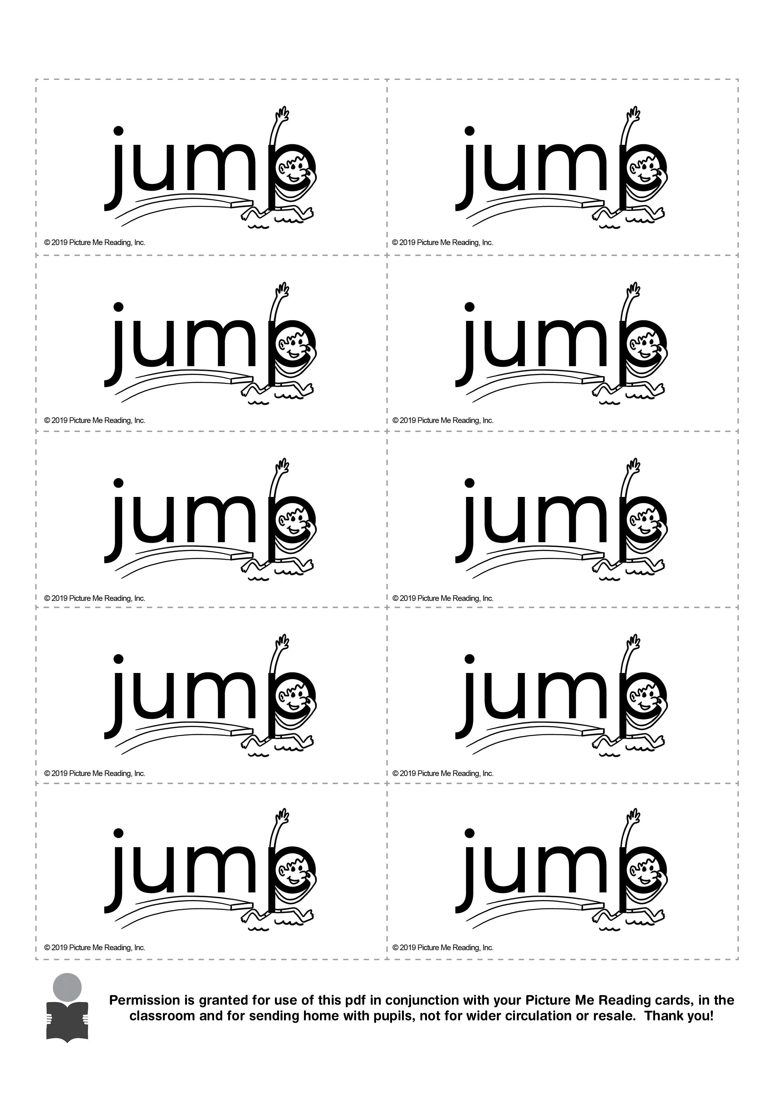 224 Printable PDFs of Pocket-sized Picture Me Reading Cards