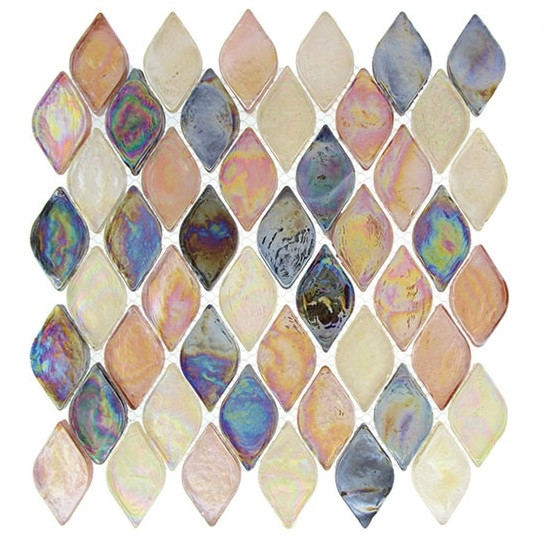 Aquatica Glass - AQ-2005 Atlantis - Rhomboid Diamond Oval Glass Tile ...