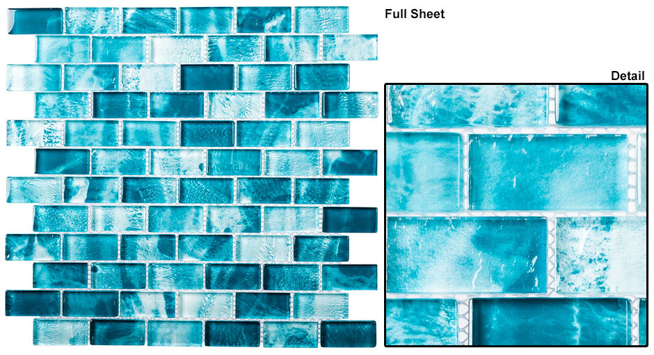 Natural Beauty - NAT3601 Eternity Pool - Linear Subway Brick Glass ...