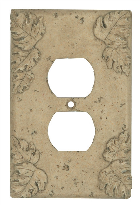 Resin Travertine Faux Stone Wall Switch Plate Outlet Cover - Single ...