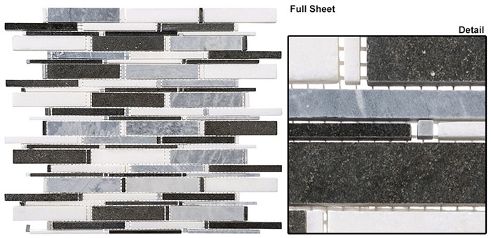 Cascade - CS93 Mugworth + Thassos White + Basalt Mix - Random Brick ...