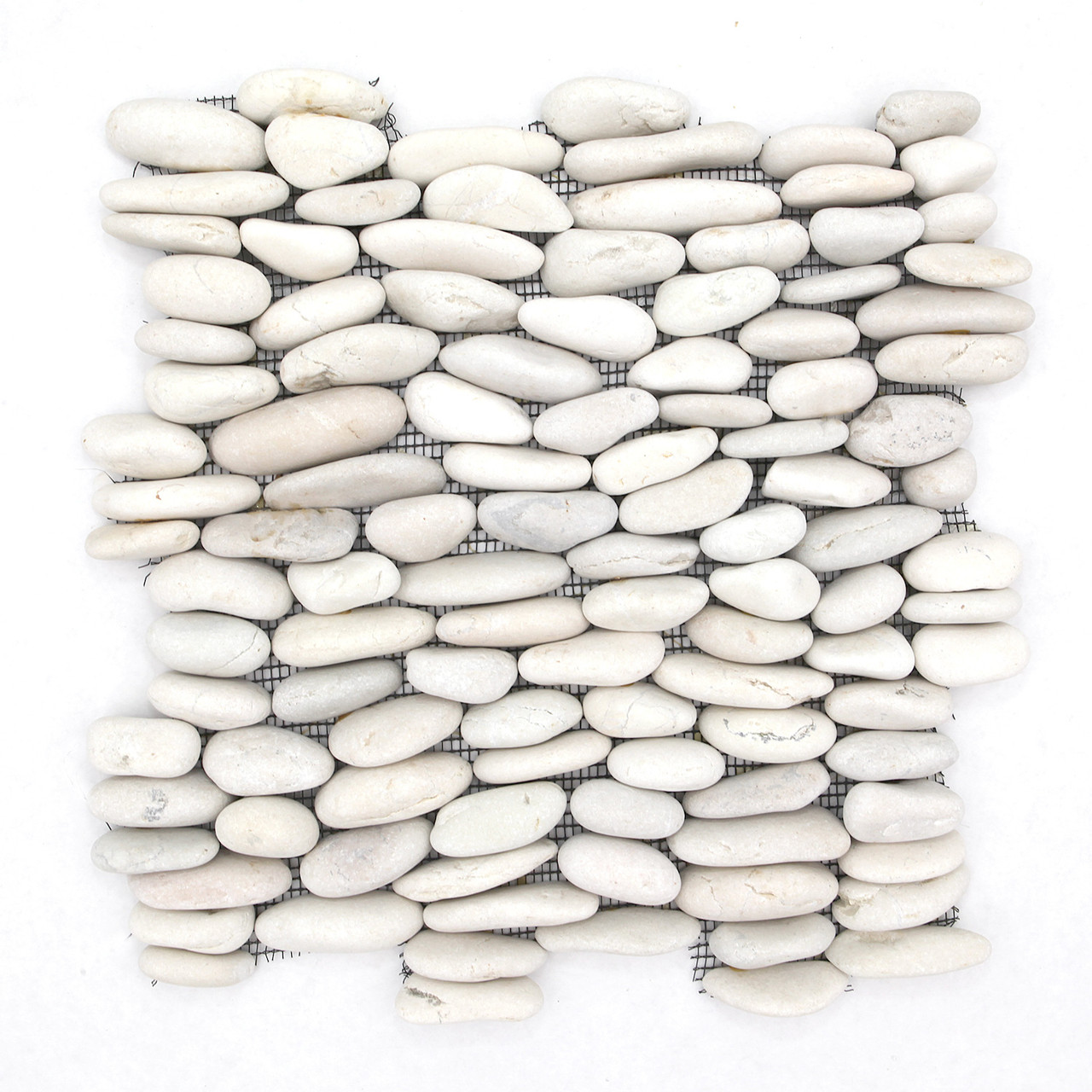 Stacked Pebble Stone Tile Polished Cobblestone Standing Pebble Tile