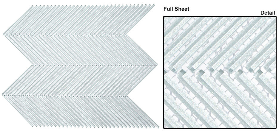 Viola Capri - VLI 6014 Marina Piccola - Micro Herringbone - Blue Glass ...