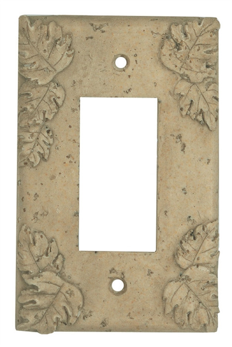Resin Travertine Faux Stone Wall Switch Plate Outlet Cover - Single ...