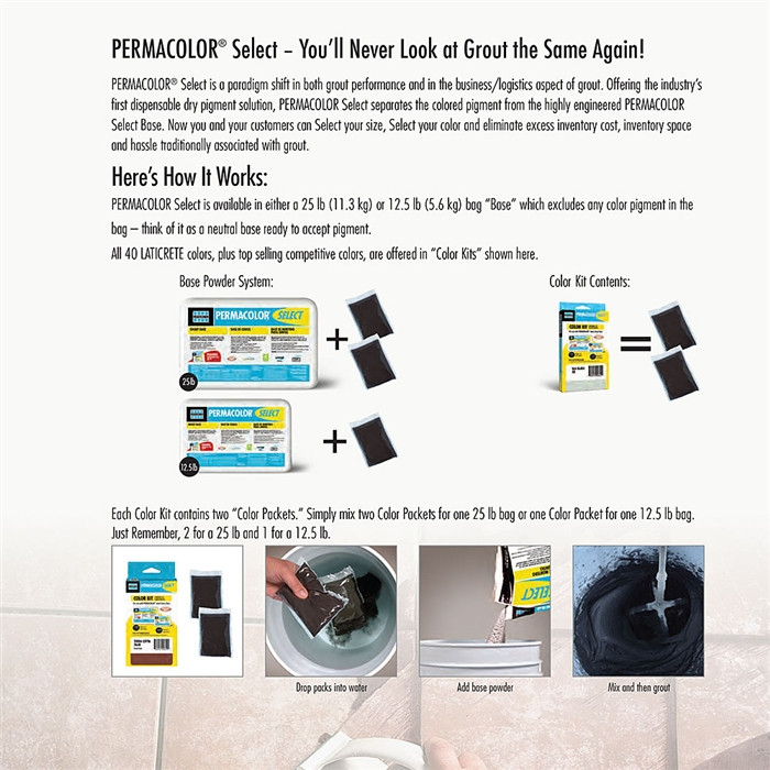 Laticrete Permacolor Select - Advanced High Performance Grout - Color ...