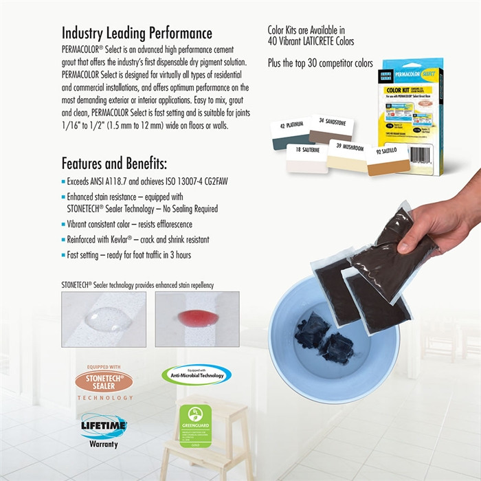 Laticrete Permacolor Select - Advanced High Performance Grout - Color ...