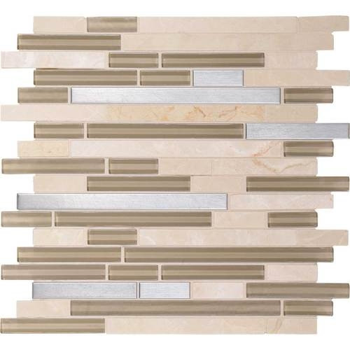 Daltile Color Wave Glass - CW01 Ice White - 1 X 6 Straight Joint Dal ...