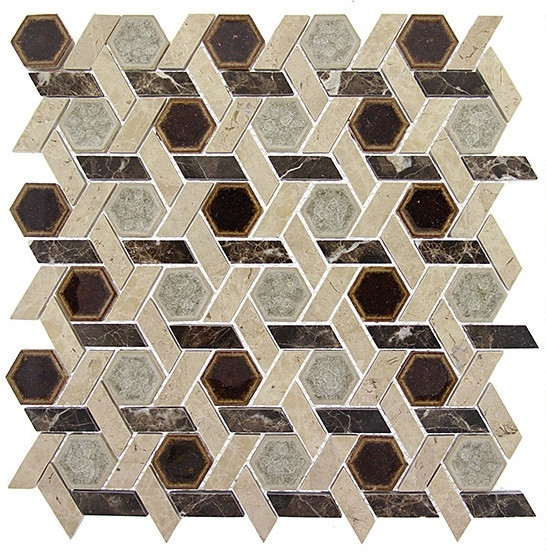 Magical Forest - MGF-622 Cinnamon House - Random Brick Decorative Glass ...