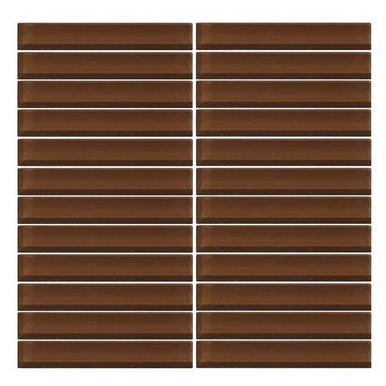 Daltile Color Wave Glass - CW11 Root Beer - 1 X 6 Straight Joint Dal ...