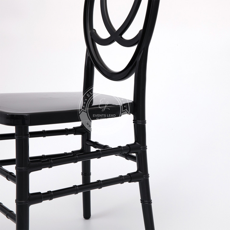 PHOENIX Black Resin Chair with Free Cushion - EL Supplies