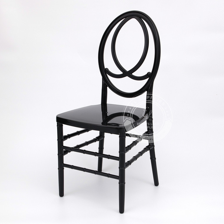 PHOENIX Black Resin Chair with Free Cushion - EL Supplies