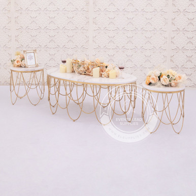 SHALAAL Gold Coffee Table Set - EL Supplies