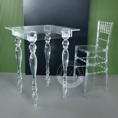 CLARITY Acrylic Cocktail Table | Modern Wedding Event Decor
