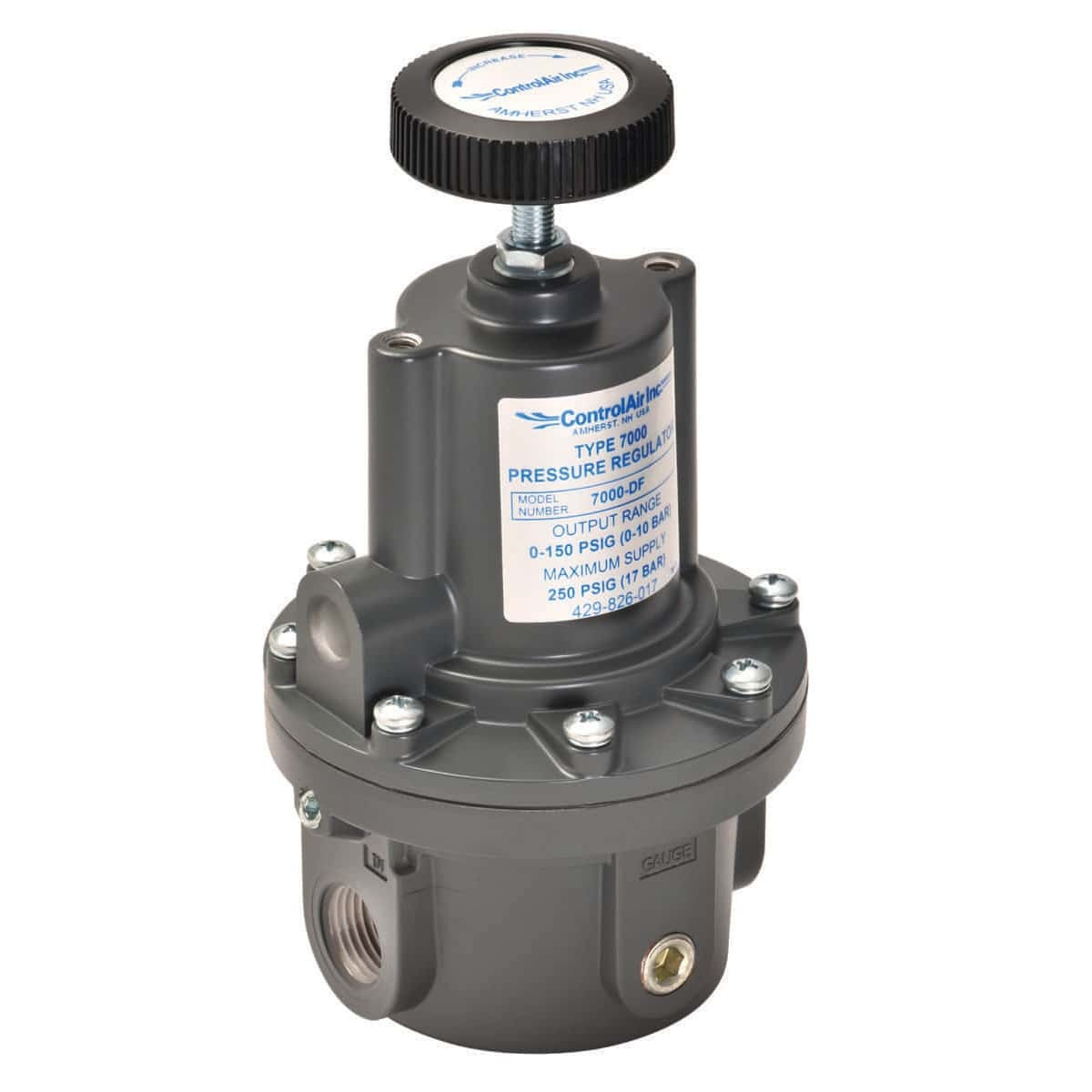 ControlAir 7000-DD, 0 - 60 Psig (0 - 4.1 Bar), 1/2" National Pipe ...