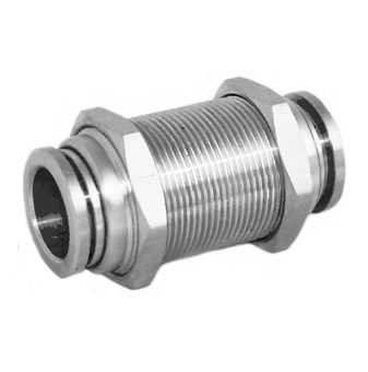 Stainless Steel Bulkhead Union 12mm Push In Fitting Stainless Steel