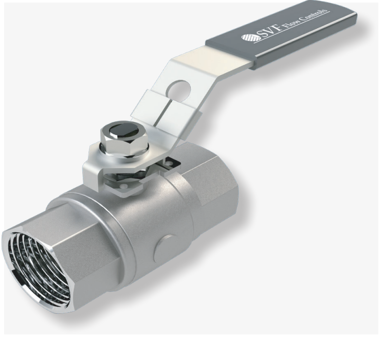 3/8" SVF Flow Control 25SS Series, 2-Piece, Stainless Steel Ball Valve ...