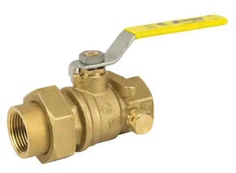 1/2" Jomar Valve T-100-UE, 3 Piece, Full Port, Brass, NPT Threaded ...