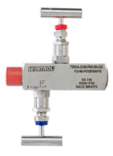 Tek-Trol Tek-Sub 7500A-2VM-RM-8N-SS, 2-Way Block and Bleed Manifold ...