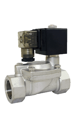 STC 2DS250- 1" Stainless Steel, Pilot Solenoid Valve 2-Way, Normally ...