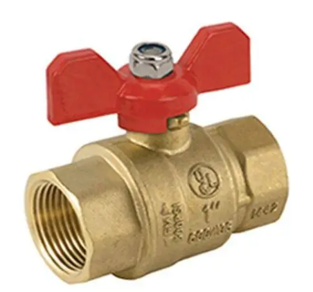 1" Jomar Valve JF-100T, 2 Piece, Full Port, Brass, NPT Threaded, T ...