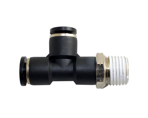 STC RT 4mm R1/4 K Run Tee- Push-In Air Fitting, R1/4,0-180 psi |ValveMan