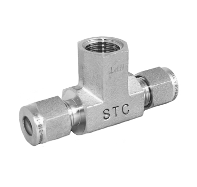 STC FBC 1/4" N1/4 Female Branch Tee- 4200 PSI, Compression Fittings, 1/ ...