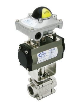 AVCO 1100 Series- 3 Piece Ball Valve, 2 Way, 316 Stainless Steel Body ...