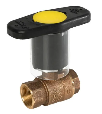 1-1/4" Jomar Valve T-200CSSG-IH, 2 Piece, Full Port, NPT Threaded, Lead-Free Bronze, Stainless ...